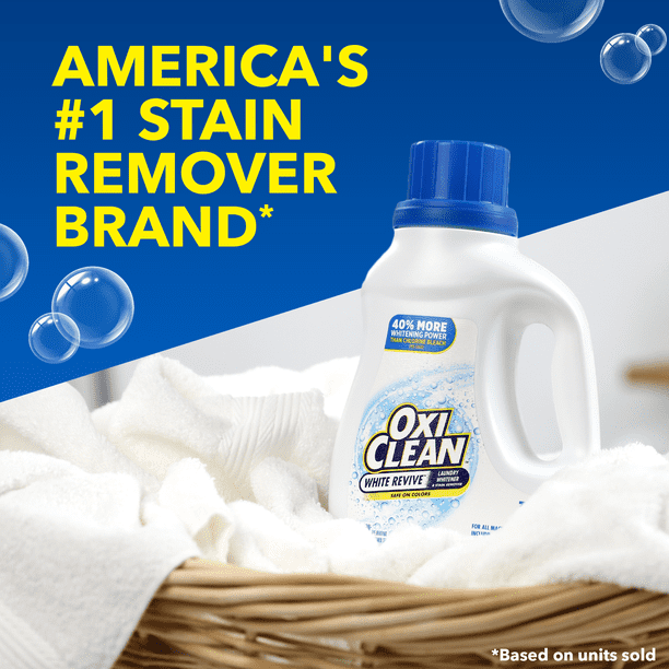 OxiClean White Revive Laundry Whitener and Stain Remover Liquid, 50 fl ...