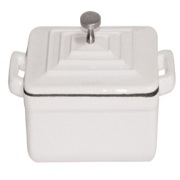 Paderno World Cuisine White Rectangular Dutch Oven, w/Lid, L 5" x W 3 1 ...