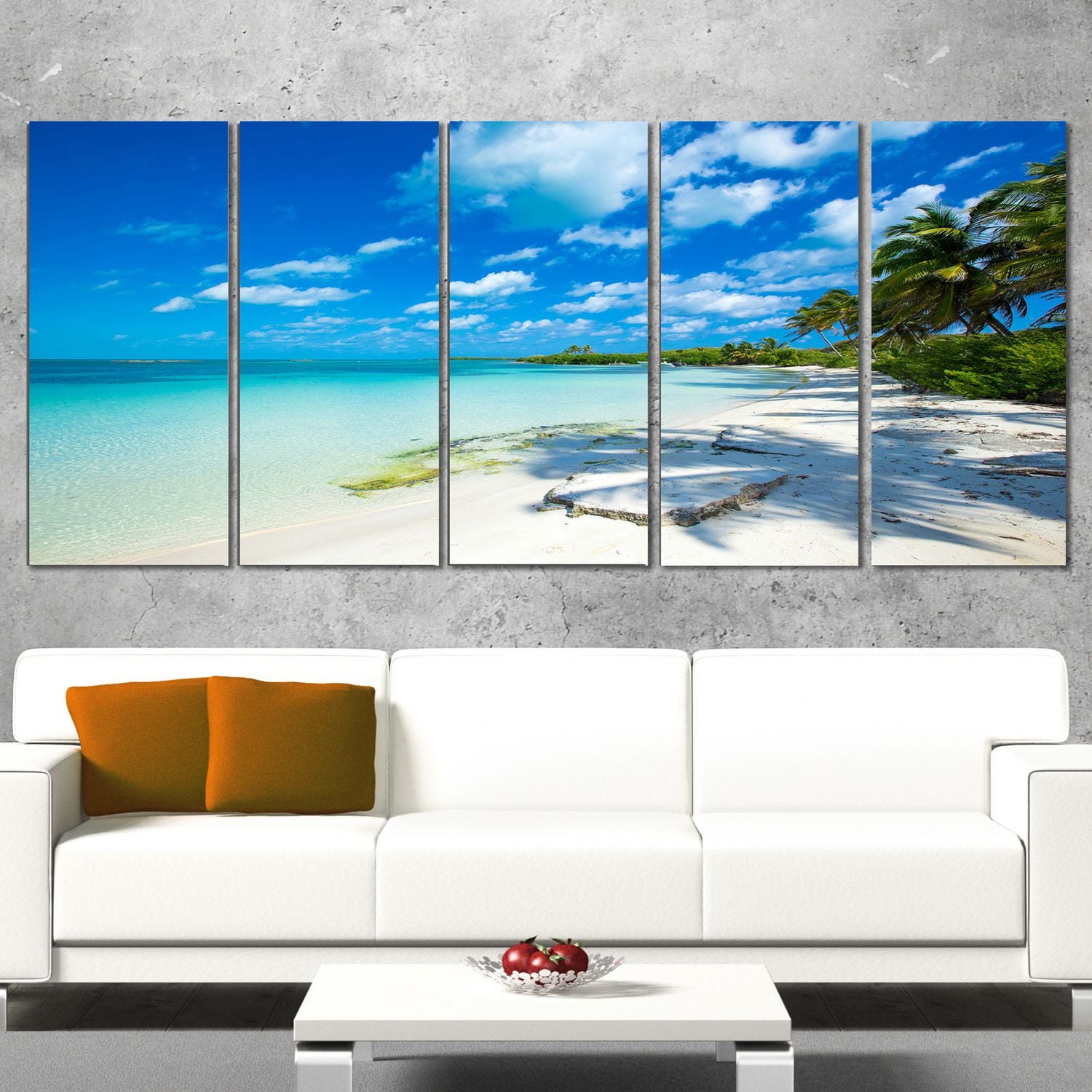 Click here for Designart Design Art Tropical Beach With Palm Shad... prices