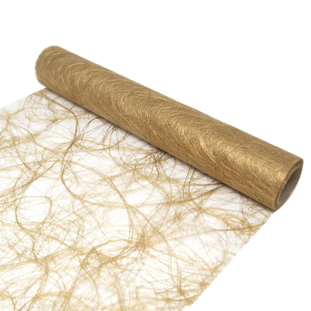 Soft Pliable Fiberweb Sisal Mesh Wrap, 12-Inch, 5-Yard, Metallic Gold ...
