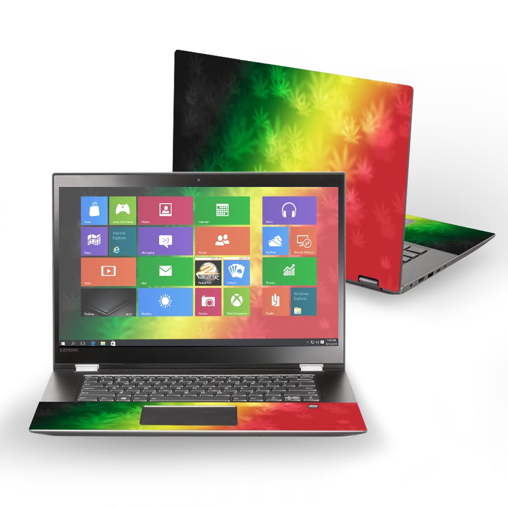 Skin Decal Wrap Compatible With Lenovo Flex 5 15" (2017) Rasta Rainbow ...