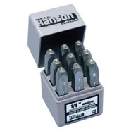 C.H. Hanson Standard Steel Hand Stamp Sets, 1/8 in, 0 thru 8; A thru Z ...
