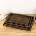 Rectangle Wood Breakfast Bed Tray Black Walnut Platter Decorative Tray ...