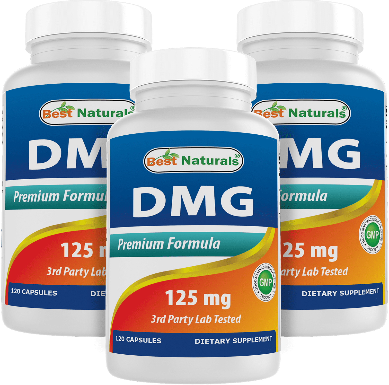 3 Pack Best Naturals DMG 125 mg 120 Capsules - Walmart.com