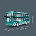 Double Decker Sightseeing Bus Model Pull Back Vehicles Toy Die Cast ...