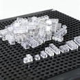110 Pcs Small Particles Mix Bricks Transparent Clear White Thick Brick ...
