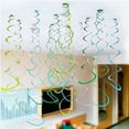 YYhl 6PCS Ceiling Swirl Foil Decorations Hanging PVC Streamer Themed ...