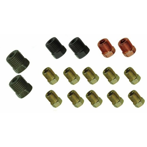 3/16" Inverted Flare Tube Nut Brake Line Fitting Kit 45 Degree Flare ...