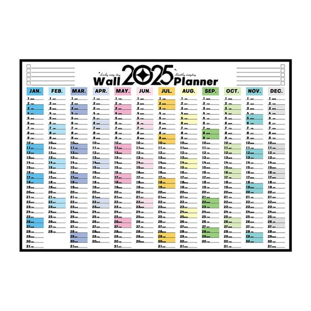 AMLESO 2025 Wall Calendar to Do List Portable Yearly Calendar Important ...