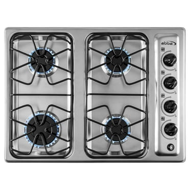 Magic Chef MCSCTG24S 24" Stainless Steel Gas Cooktop With 4 Burners ...