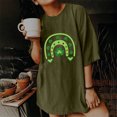Fartey St Patricks Day Tshirts For Women Plus Size Four Leaf Clover