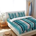 4 Piece Duvet Cover Set Full, Geometric Vertical Stripes Soft ...