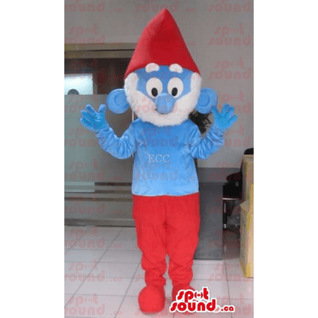 The Smurfs Daddy Smurf Character Tv Cartoon SPOTSOUND Mascot - Mascots ...