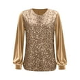 Girls Sequin Tops Long Sleeve Glitter Sparkly Party Blouse Loose Casual ...