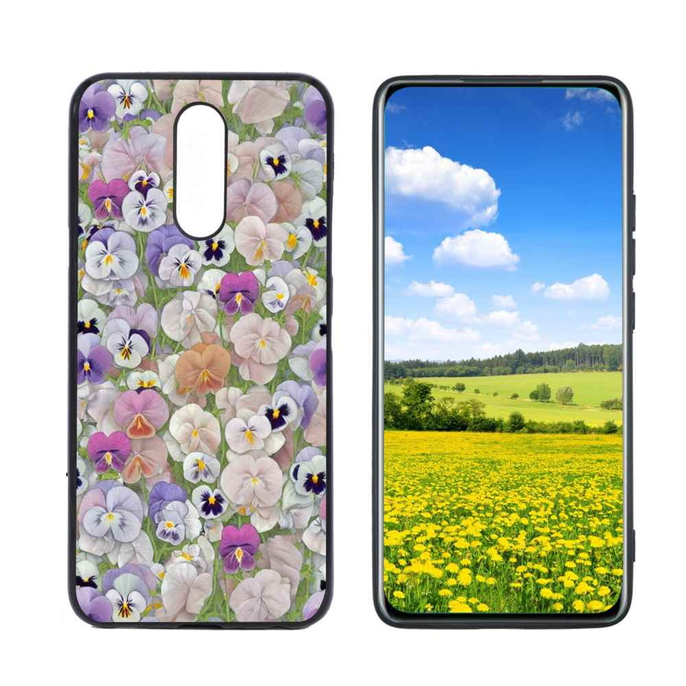 Compatible with LG Solo LTE Phone Case, Pansies Case Silicone ...