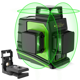 Huepar 3 x 360 Degree Cross Line Laser Level Green Beam Self-Leveling ...