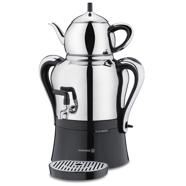 Electric Samovar Tea Maker, Stainless Steel and Porcelain, 6 Liter ...