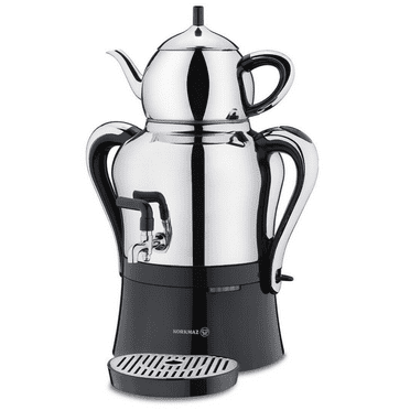 Electric Samovar Tea Maker, Stainless Steel and Porcelain, 6 Liter ...