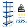 TrumanPick Storage Shelves, 5 Tier Adjustable Metal Garage Storage ...