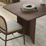 Brix 79"x33.5" Soild Wood Dining Table Rectangle Kitchen Table, Walnut - Walmart.com