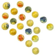 25 Glass Marbles Milky Way Oil Slick Metallic Toy Game Pack (24 Player ...
