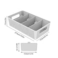 Plastic Divided Storage Basket with Removable Inserts Multi Compartment ...