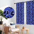 Blue and Blue Leopard Print Blackout Curtains,Triple Weaved Fabric ...