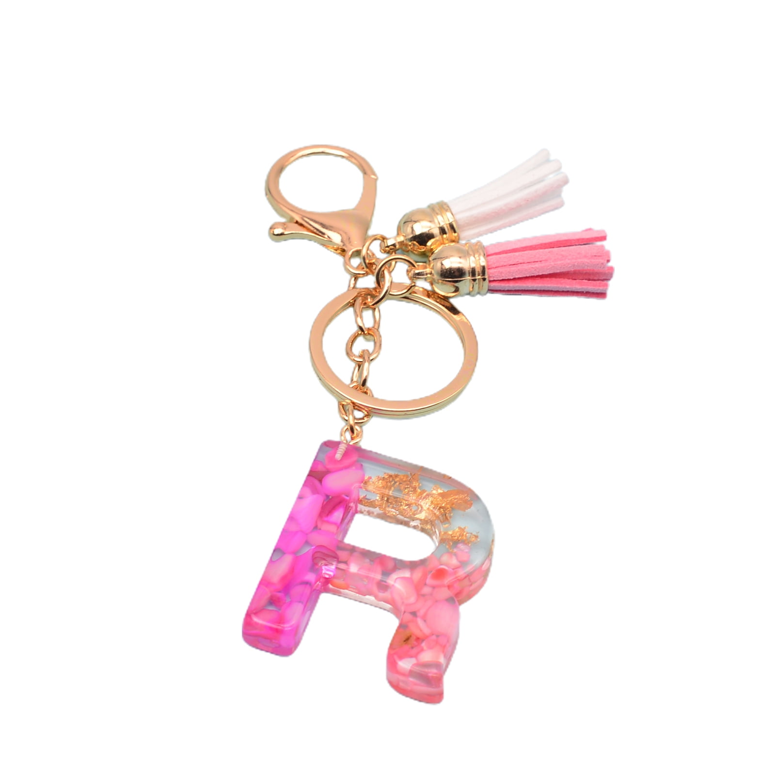 Amamia Translucent Key Chain Translucent Alphabet Pendant Shell Decor ...