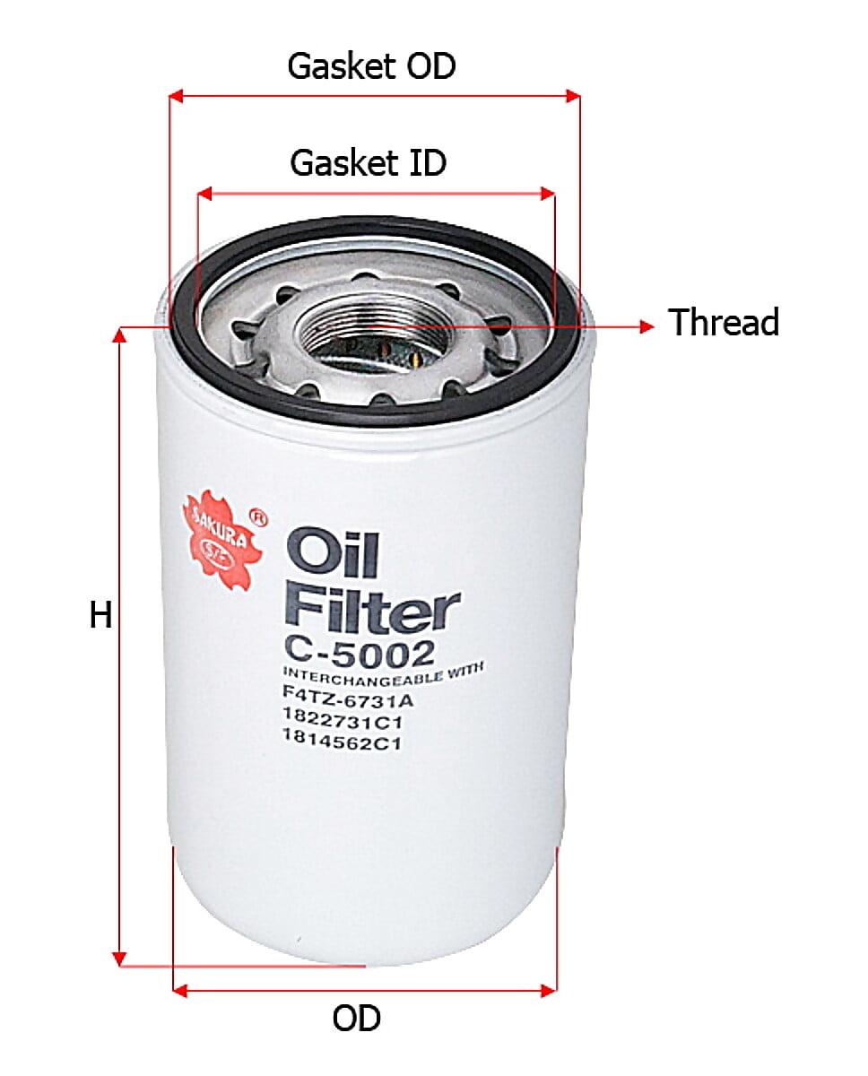 Filtro de Aceite SAKURA Para Ford Econoline 1995 A 1998 V8 7.3L Diesel ...