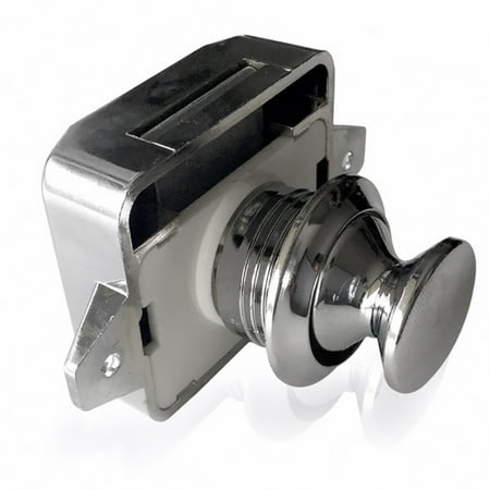 Push Button Catch Lock Cupboard Door Knob Caravan Boat Cabinet Drawer ...