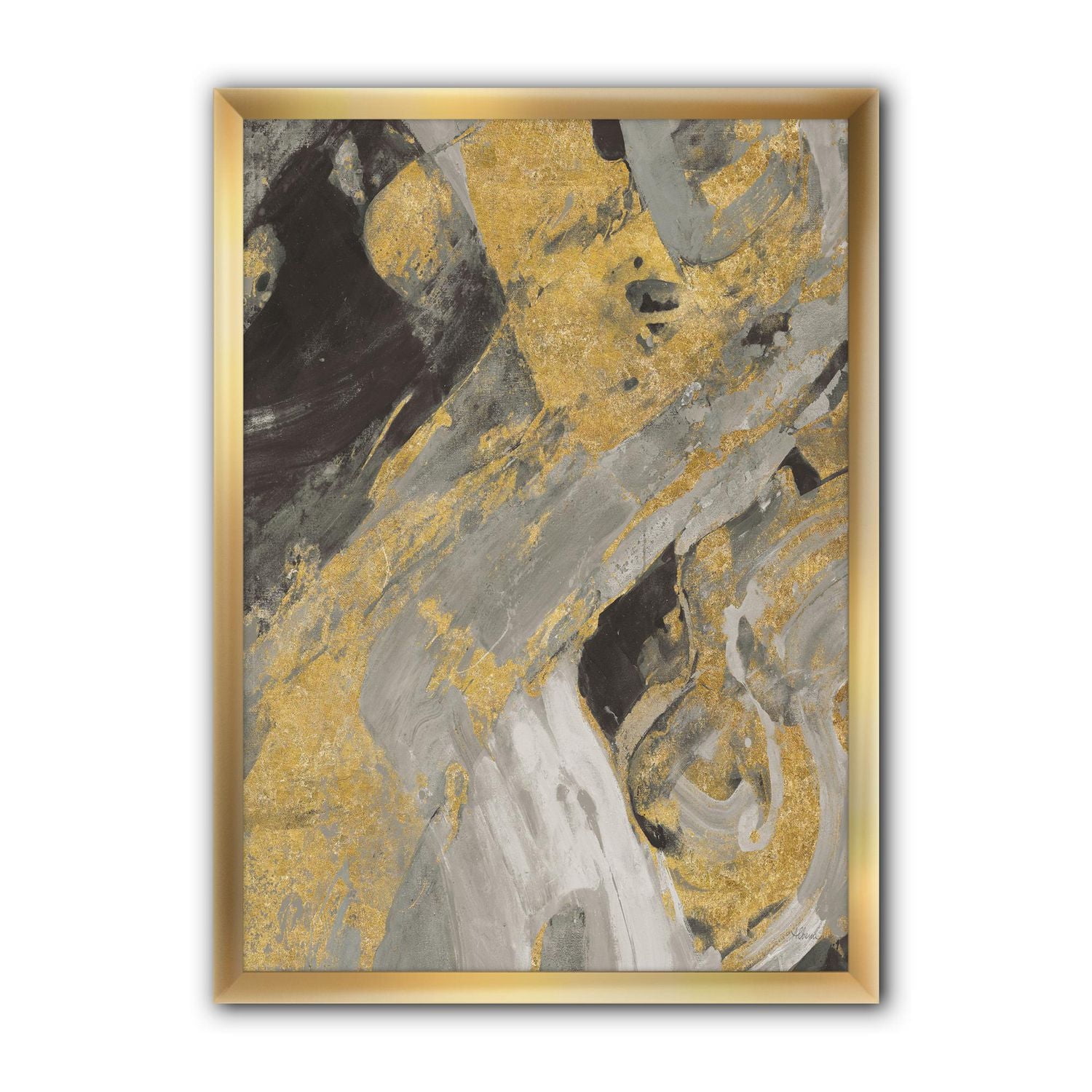 Click here for Designart Marble Gold And Black Framed Wall Art 30... prices