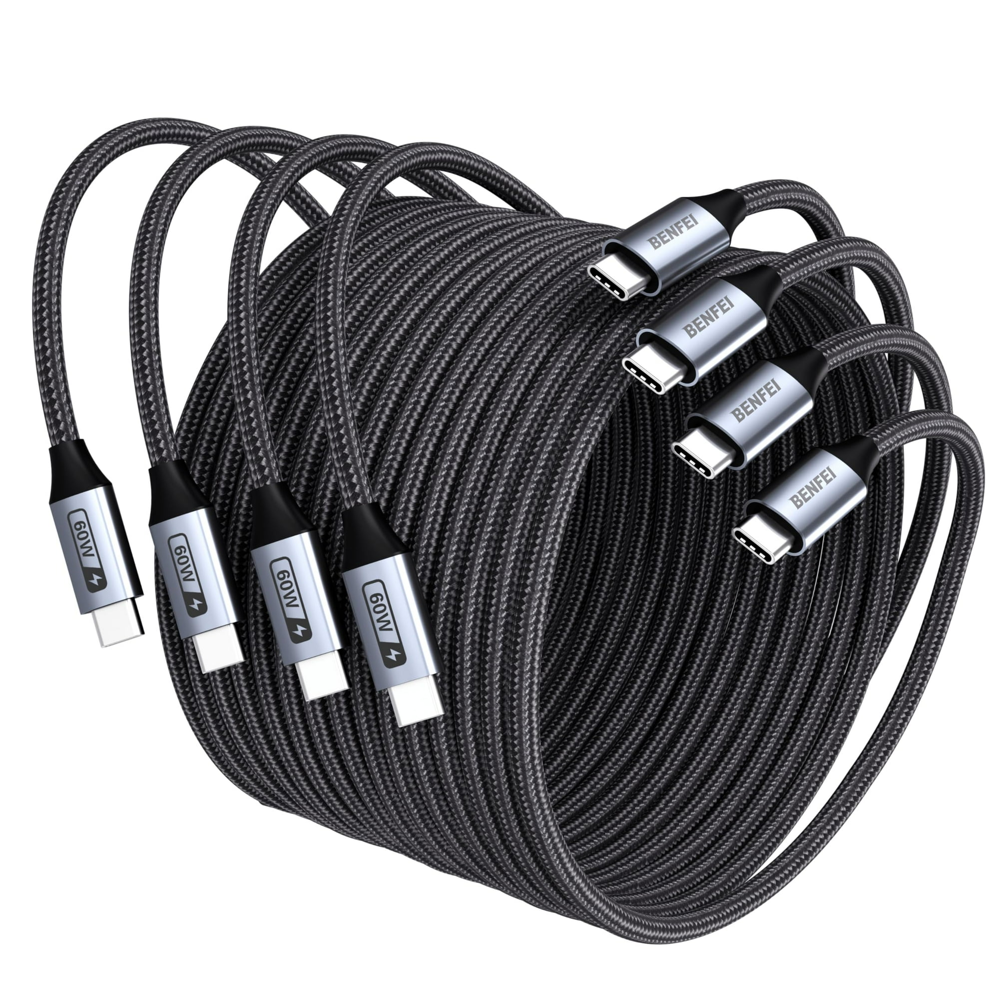 Click here for Benfei Usb C Fast Charging 60w Cable  4-Pack(3.3ft... prices