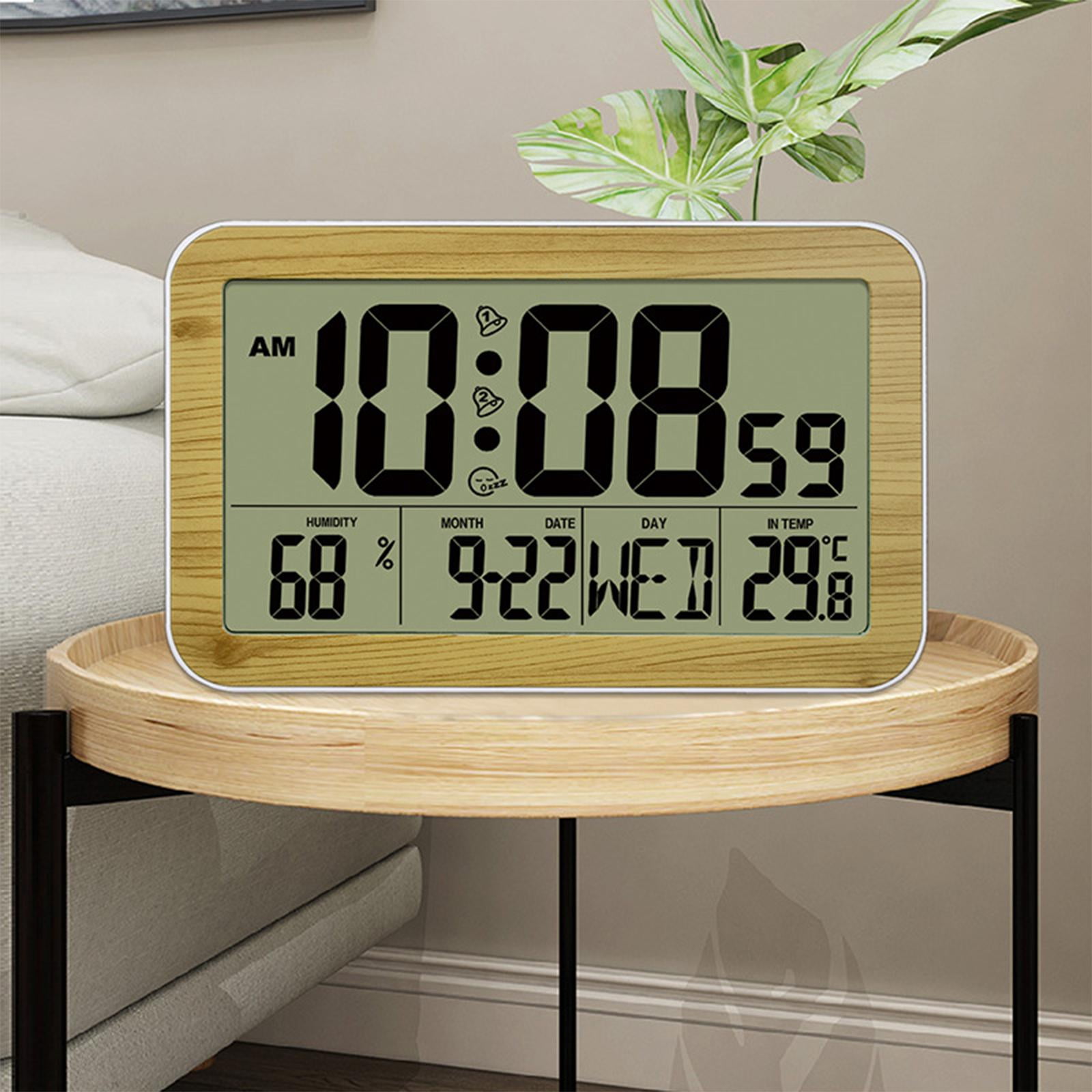 Electronic Digital Clock Battery Powered with Calendar Temperature ...