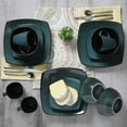 Gibson Elite Soho Lounge 16 Pc Microwave Safe Dish Dinnerware Set, Teal ...