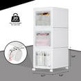 Stackable Storage Bins,Hengu 3 Tier Storage Containers with Wheels and ...