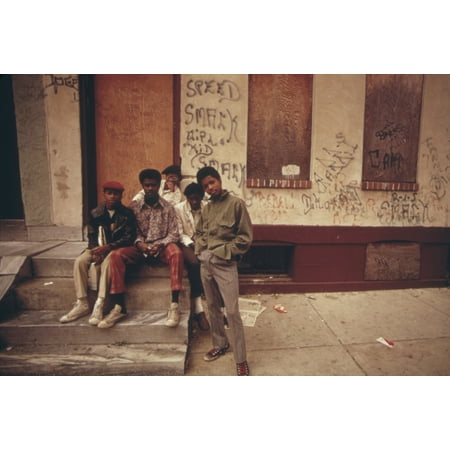 African American Teenage Street Gang Members In North Philadelphia. Ca ...