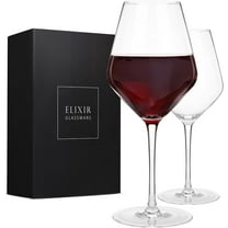 Elixir Glassware Lead-Free Crystal Wine Glasses - Set of 4, 13 oz ...
