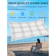 Brown Line Plaid Sun Shade Sail 8' x 10', Vintage Boho Checkered ...