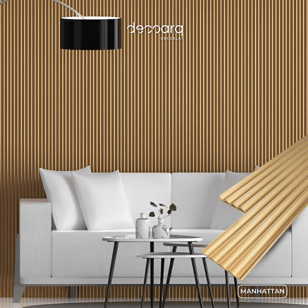 Lambrin Ondulado Decorativo Wpc "MANHATTAN" Tipo Madera Para Muro DECO ...