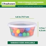 Freshware, Plastic Containers with Lids, 8oz, 50-Pack - Walmart.com