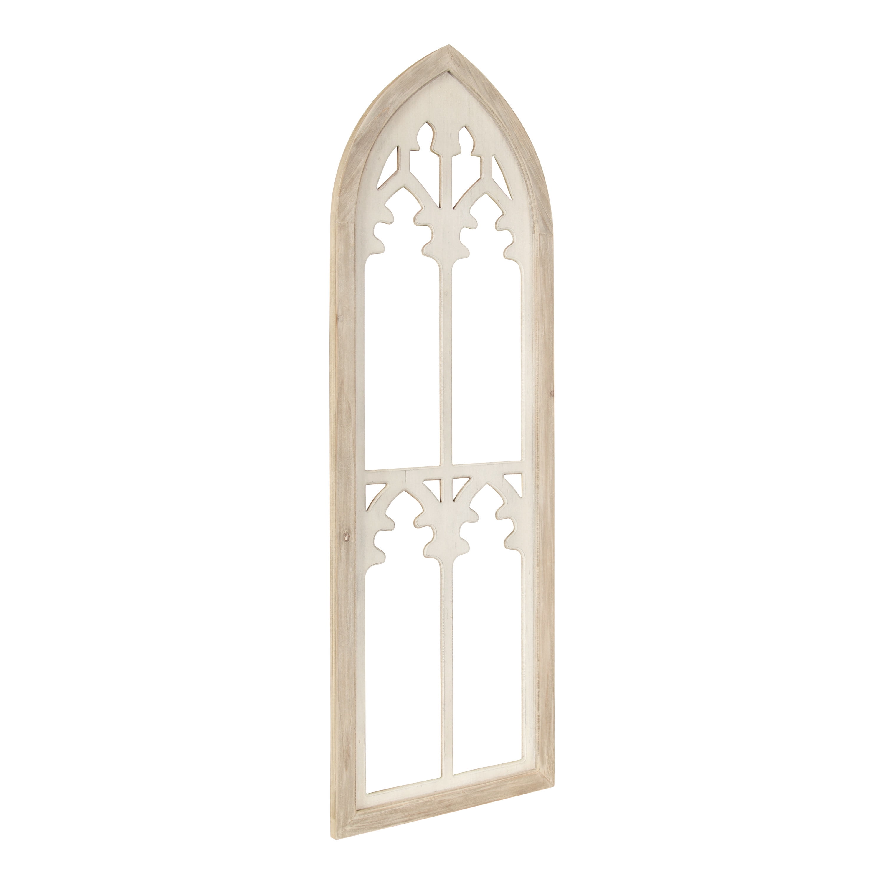 Kate and Laurel Amabelle Arched Wooden Art Plaque, 16 x 46, Rustic Gray ...