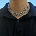 Mens Cuban Mariner Hip Hop Chain Ice Blinged Out Two Tone Necklace 18 ...