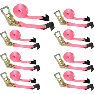 Mega Cargo Control USA 6 Pack Heavy Duty 2" x 30' Ratchet Tie Down Strap W/ Wire J Hook WLL ...