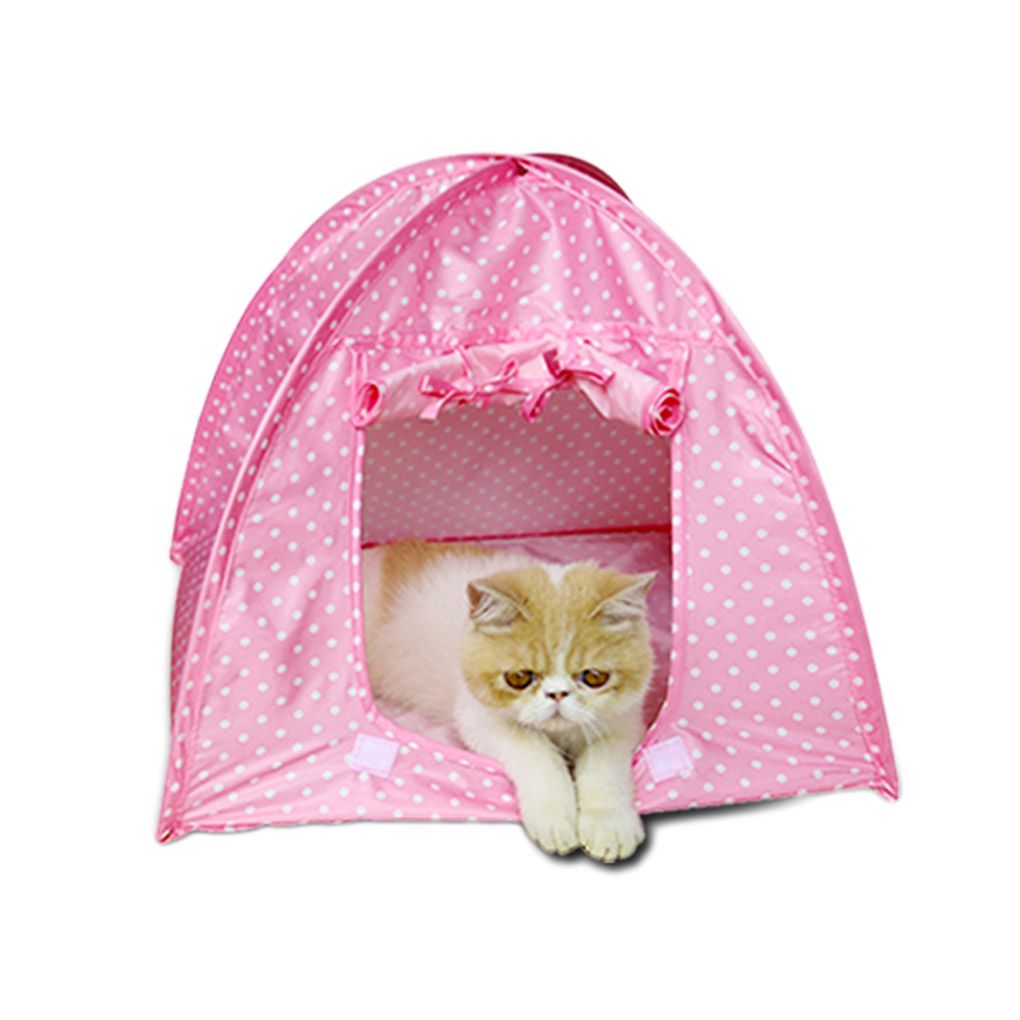 Polyester Kitty Pets Camping Tent House Foldable Bed Water Resistent ...