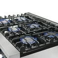 Slide-In Counter Gas Cooktop with 6 Sealed Italian Burners, Black ...