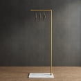 7-Shaped Freestanding Garment Rack With Marble Base, Small Space ...