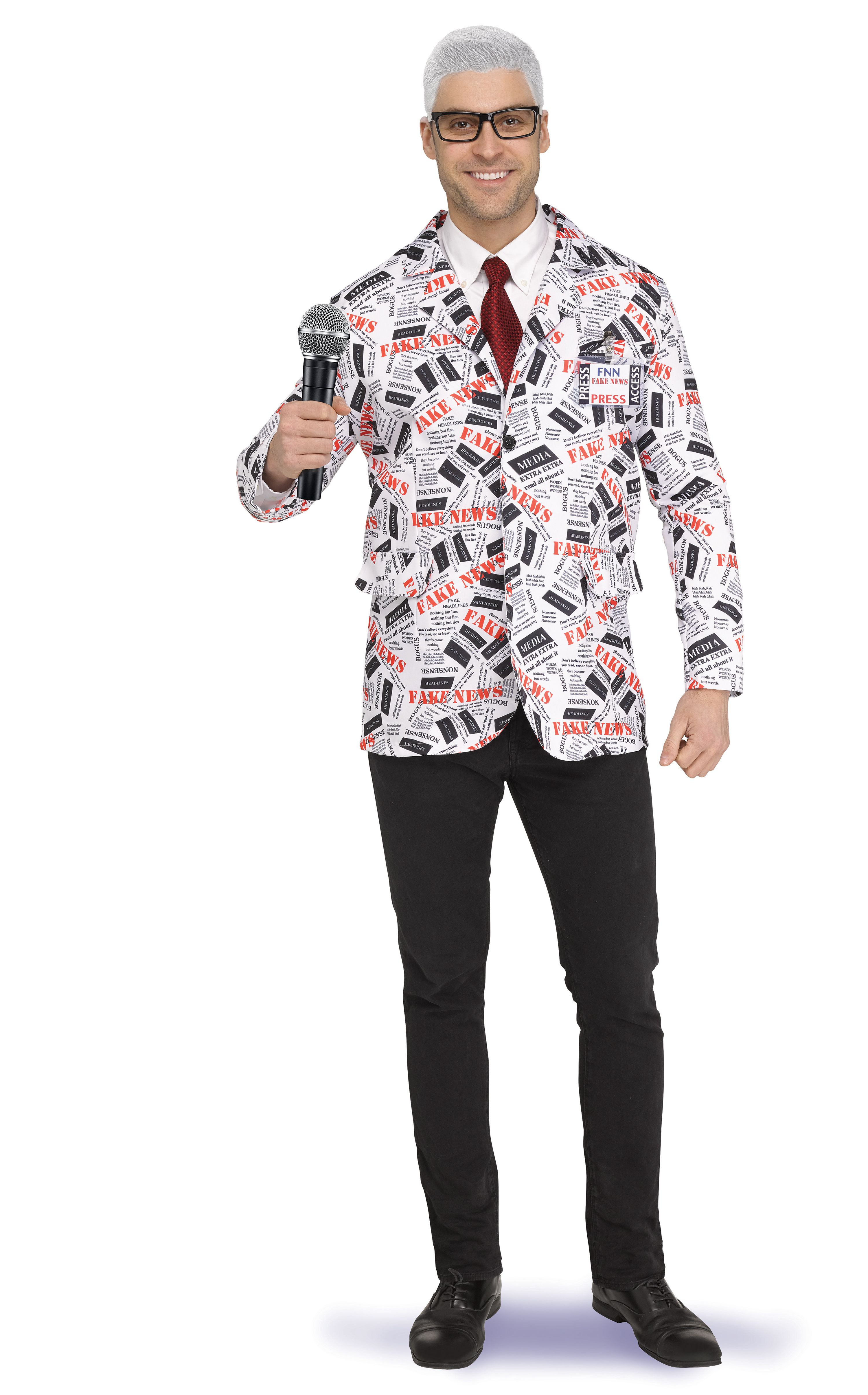 Halloween Fake News Adult Costume Men's Lg - Walmart.com
