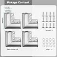 4 Packs Aluminum Gate Corner; Chain Link Fence Gate Corners; ID 1.3” Pressed Gate Elbow ...