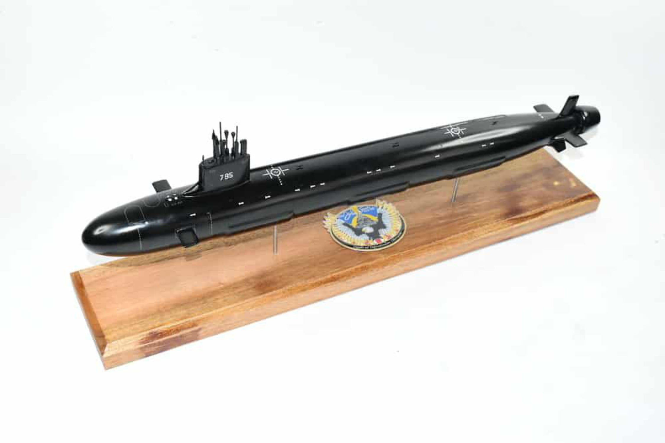 USS John Warner (SSN-785) Block III Submarine Model,US Navy,20 Scale Model,Mahogany,Virginia ...