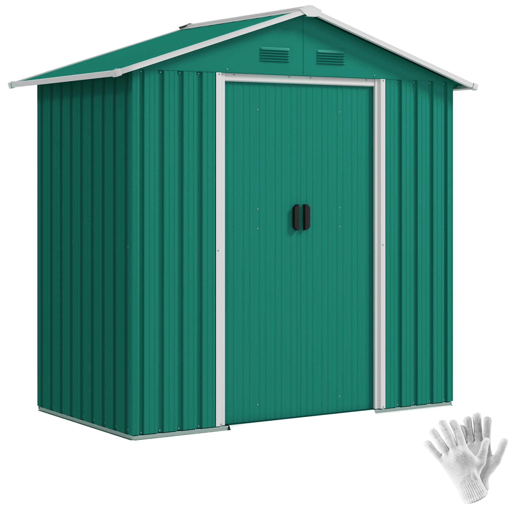 Click here for Outsunny 6.5x3.5ft Metal Garden Shed For Outdoor S... prices